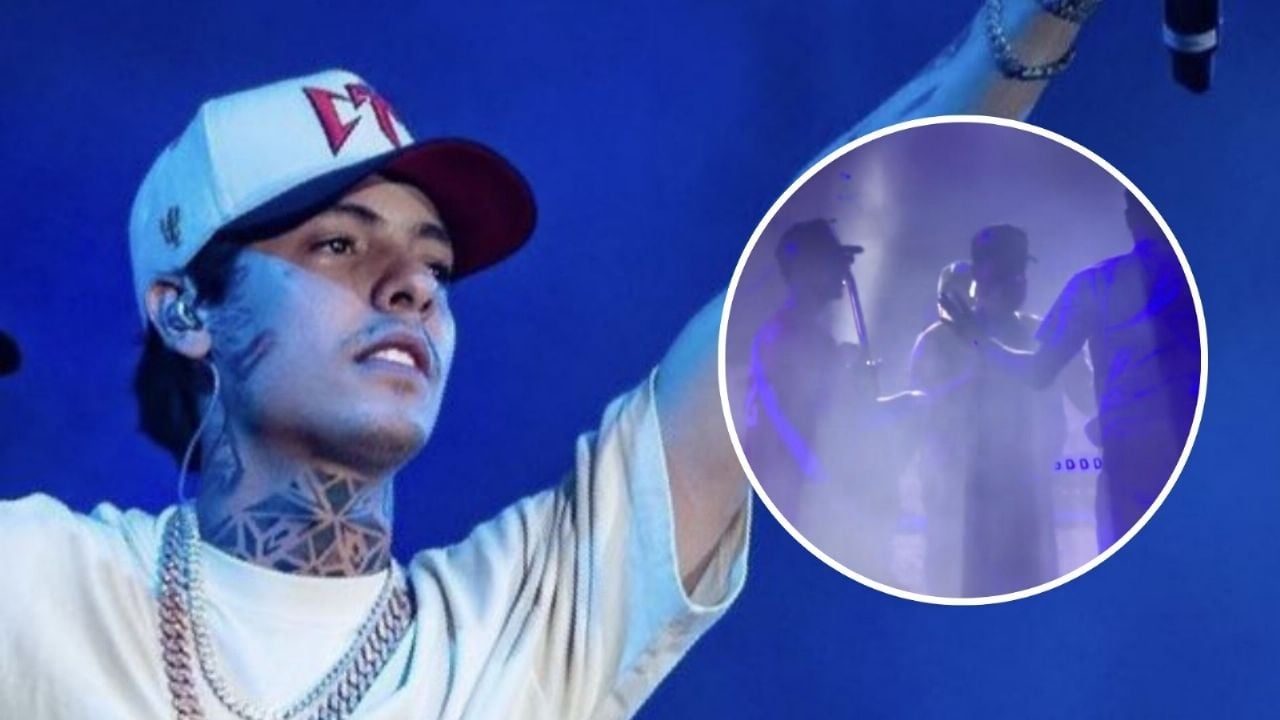 Natanael Cano le da un “coscorrón” a guardia de seguridad por aventar a ...